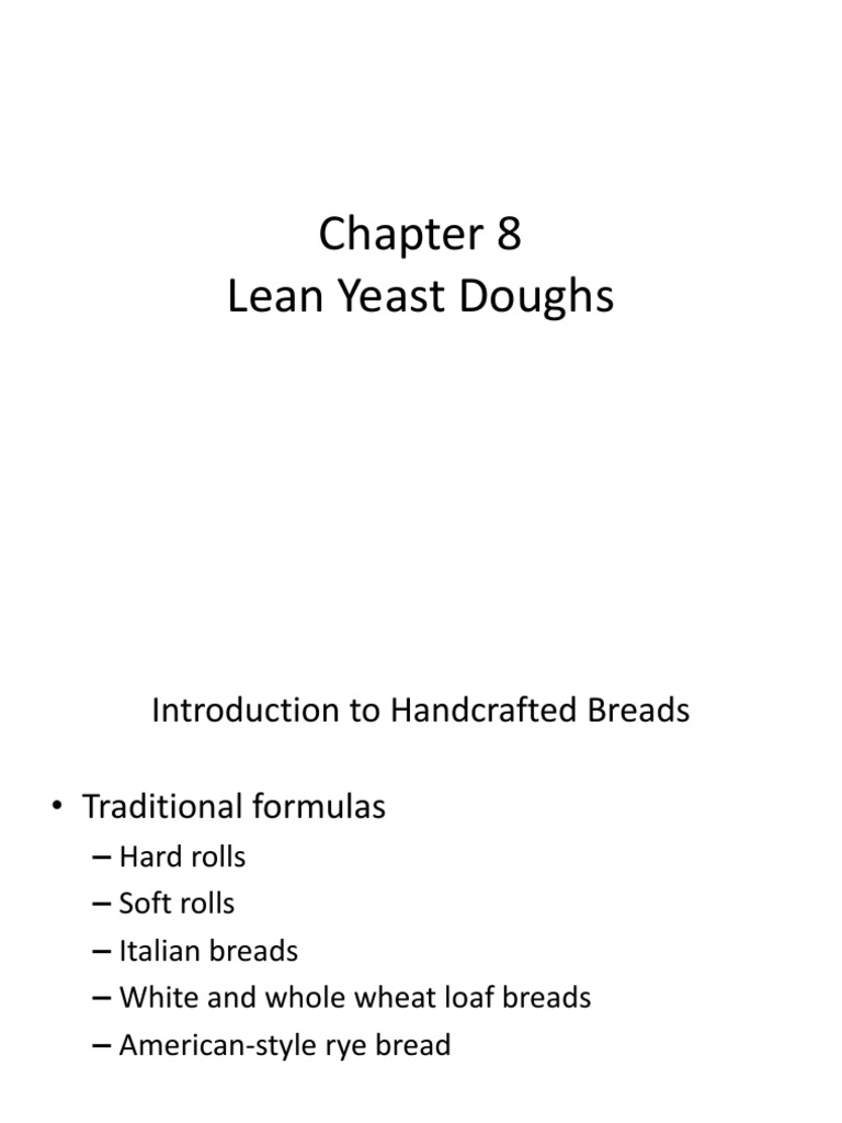 003 Chapter 8 Lean Yeast Doughs | PDF | Sourdough | Breads