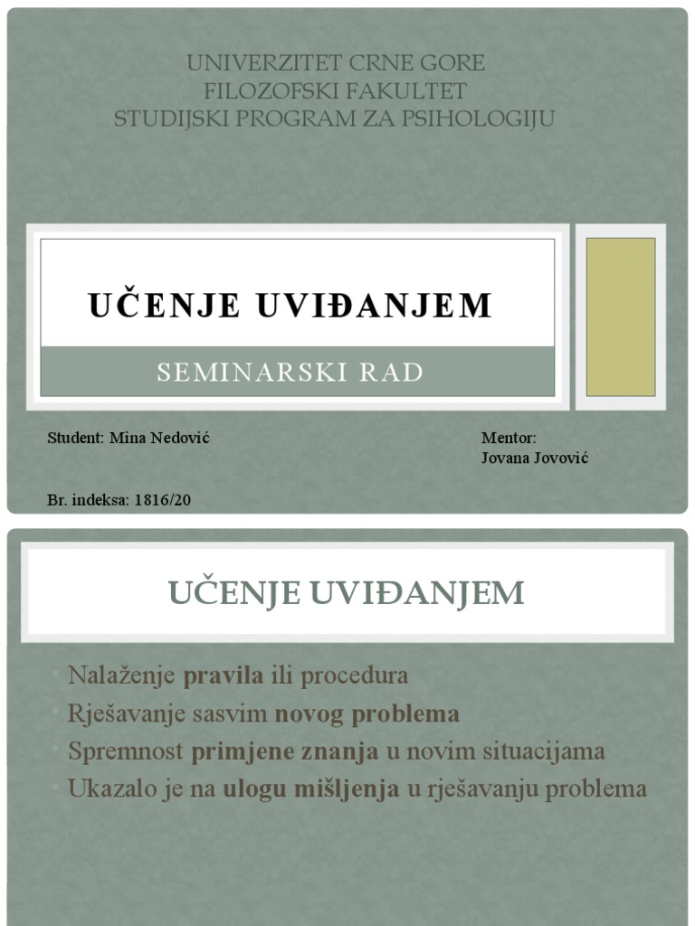 Ucenje Uvidjanjem | PDF