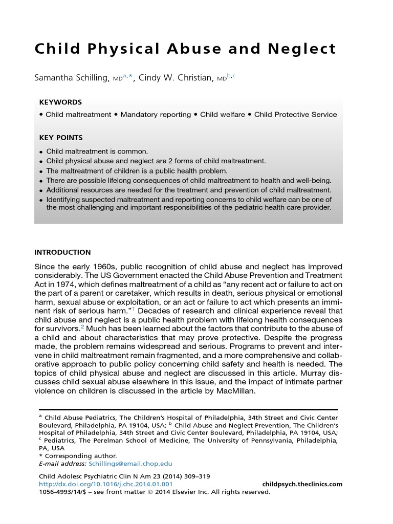 Understanding Child Physical Abuse & Neglect | PDF | Child Neglect ...
