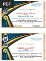 Intrams Certificate | PDF | Philippines | Schools