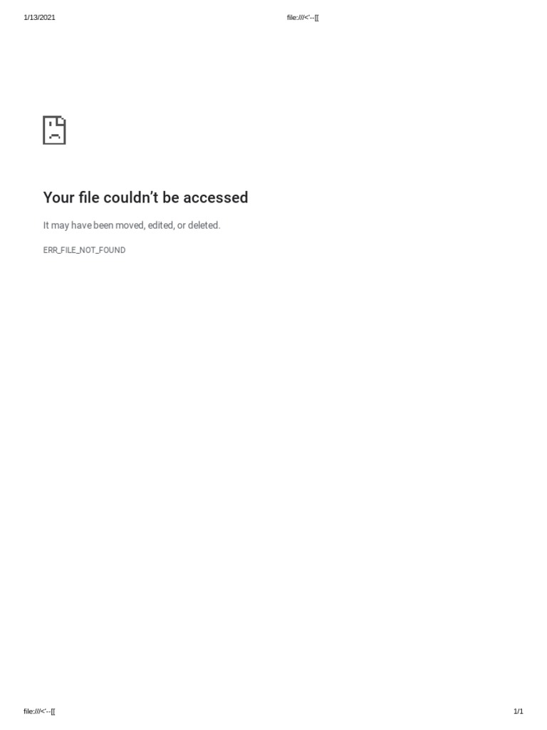 File Access Error Notice | PDF