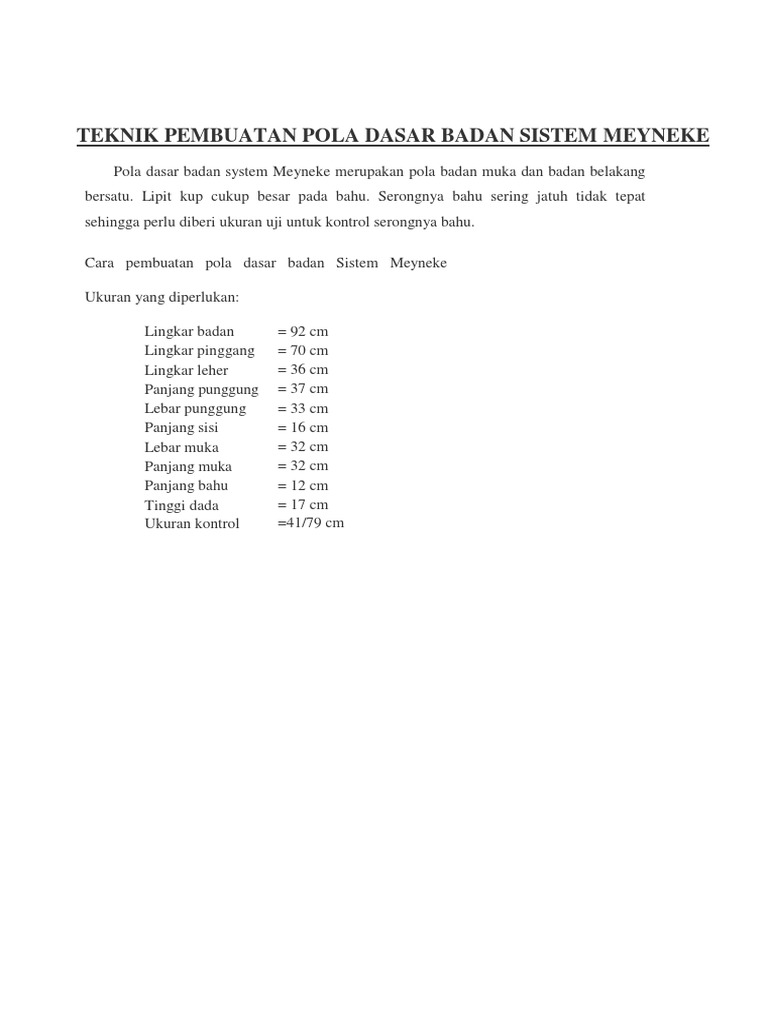 Pola Dasar Sistem Meyneke | PDF