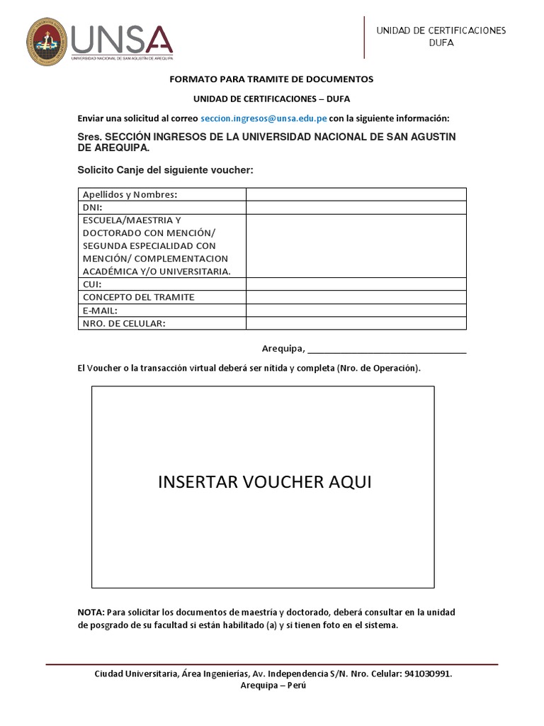 Formato para Tramite de Documentos | PDF