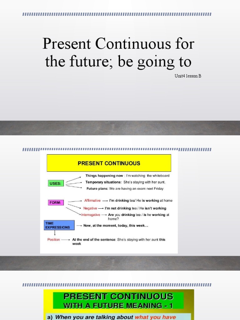 Present Continuous For The Future | PDF