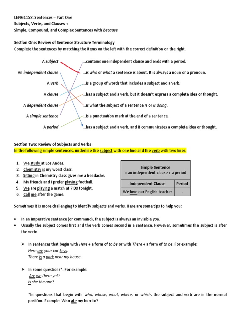 Understanding Sentence Structures and Types | PDF | Subject (Grammar ...
