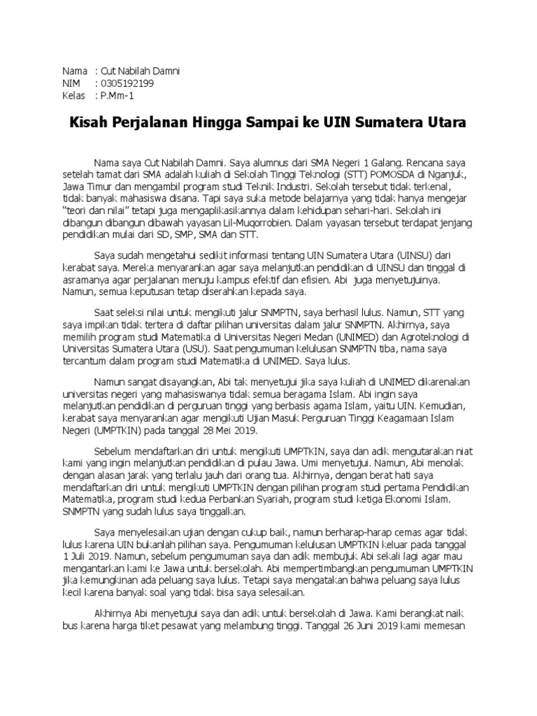 Karangan Singkat Bahasa Indonesia Nabila | PDF