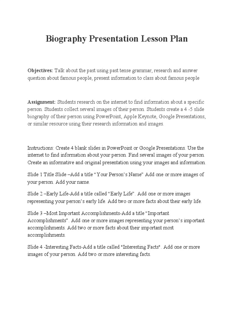 Biography Presentation | PDF | Communication | Cognition