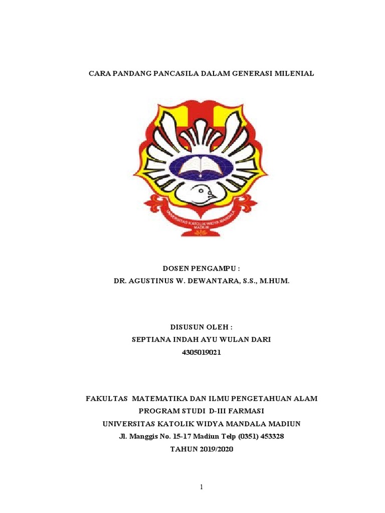Cara Pandang Pancasila Dalam Generasi Milenial | PDF Cara Pandang Pancasila Dalam Generasi Milenial | PDF
