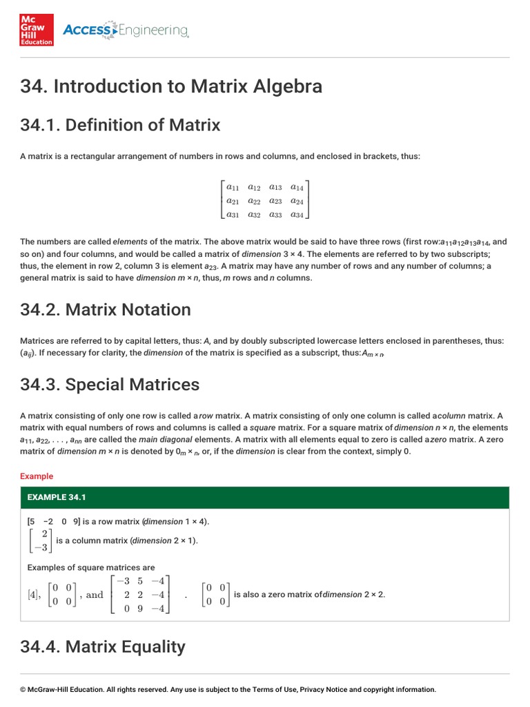 ADVANCE | PDF | Matrix (Mathematics) | Matrix Theory