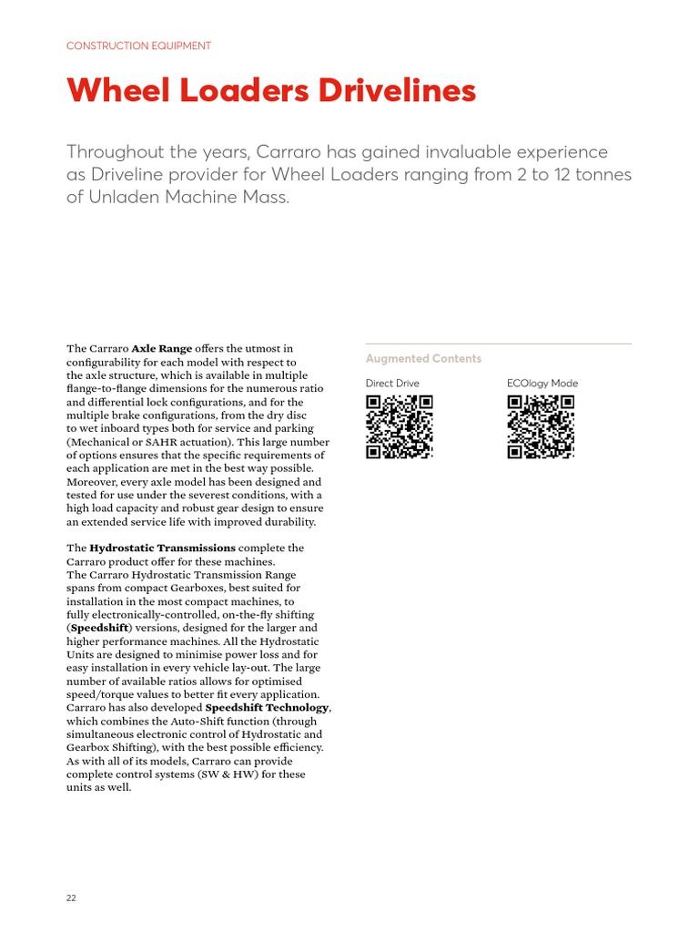 Wheel Loaders Drivelines | PDF | Transmission (Mechanics) | Axle