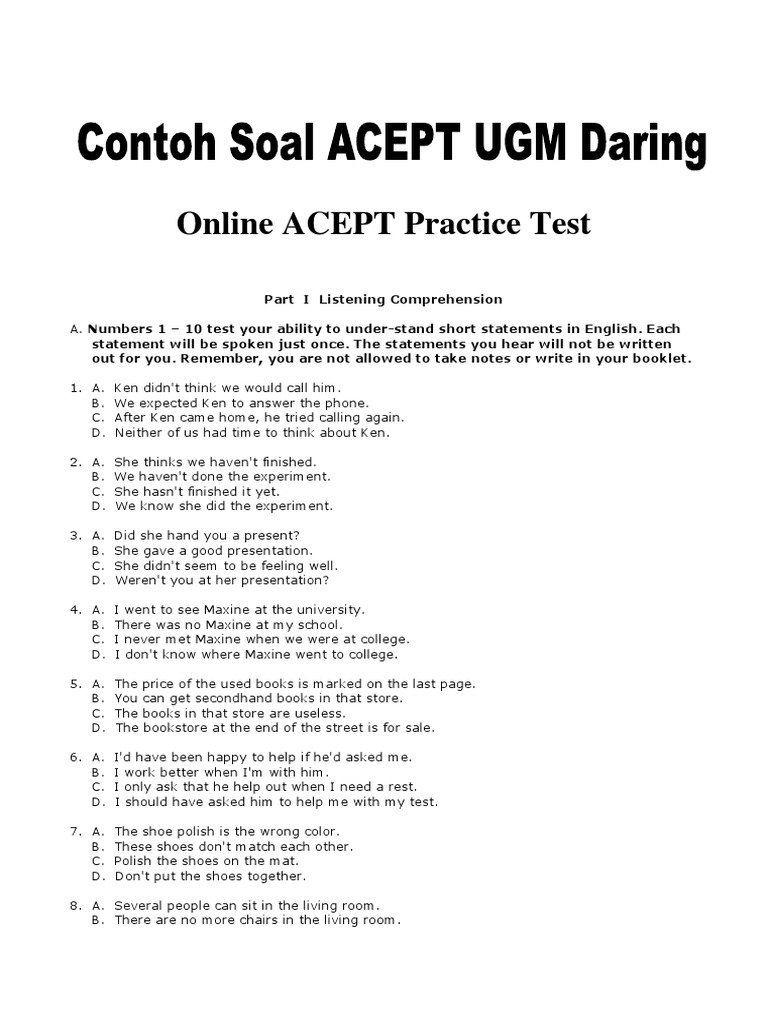 Latihan Soal AcEPT UGM 1 | PDF | Virus | Archaeology
