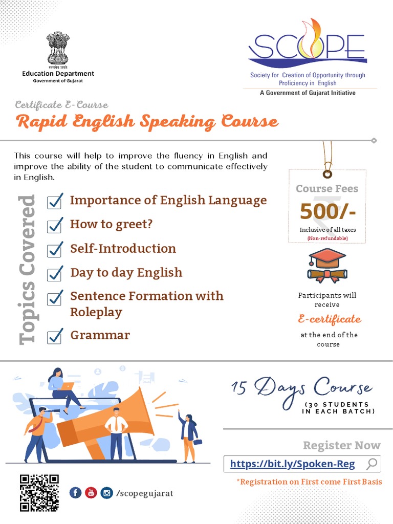 SPOKEN English Course Banner - 250655 | PDF