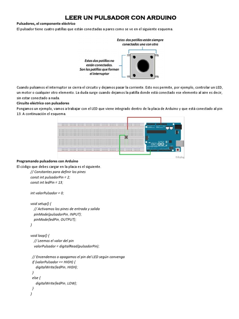 Pulsador Con Arduino | PDF | Informática