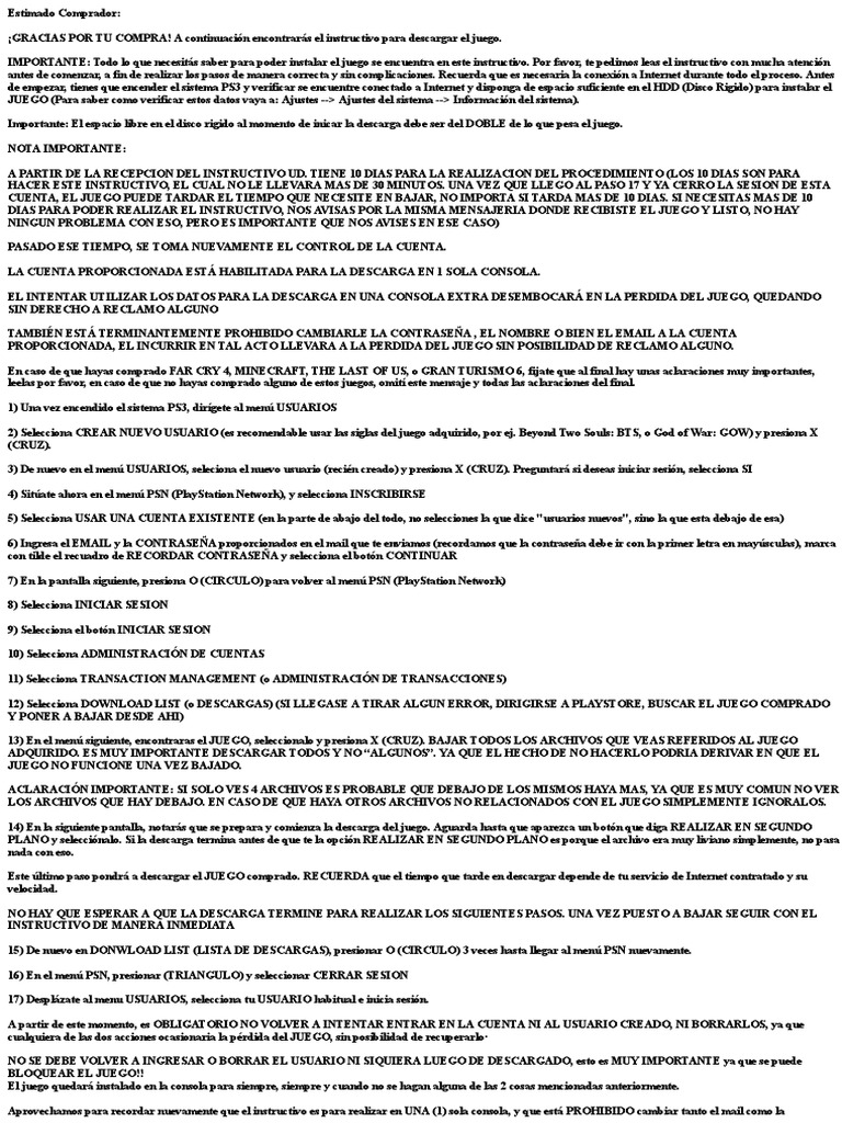 Instructivo PS3 | PDF | Playstation 3 | Disco duro