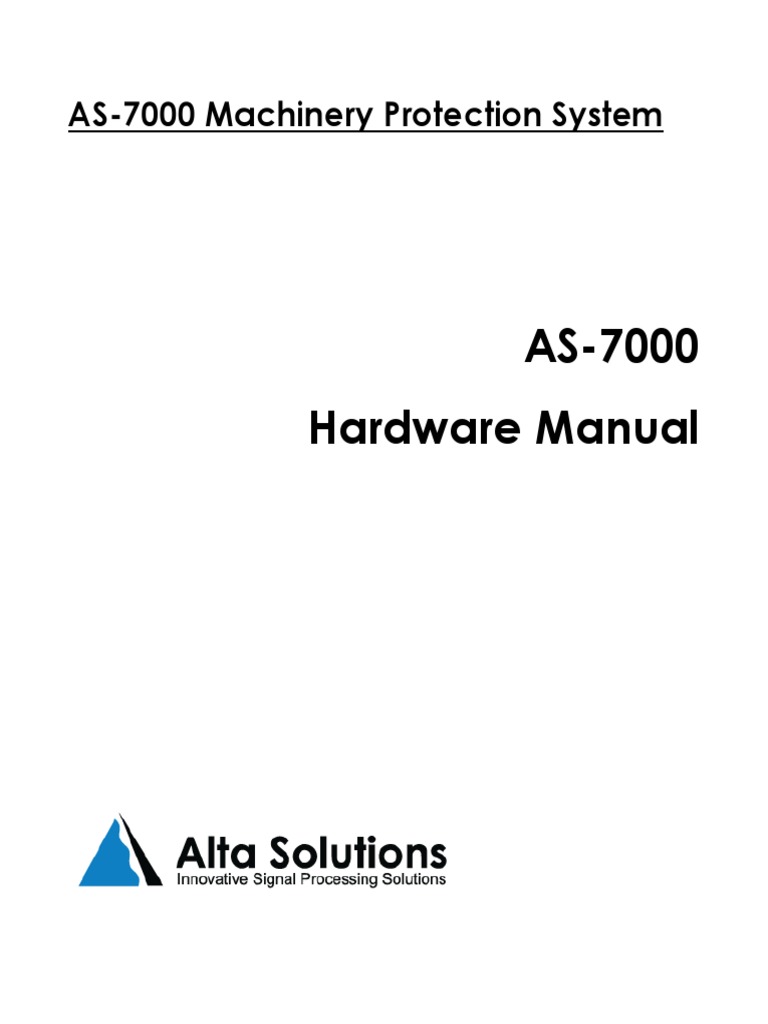 As-7000 Hardware Manual Vibration | PDF | Relay | Analog To Digital ...