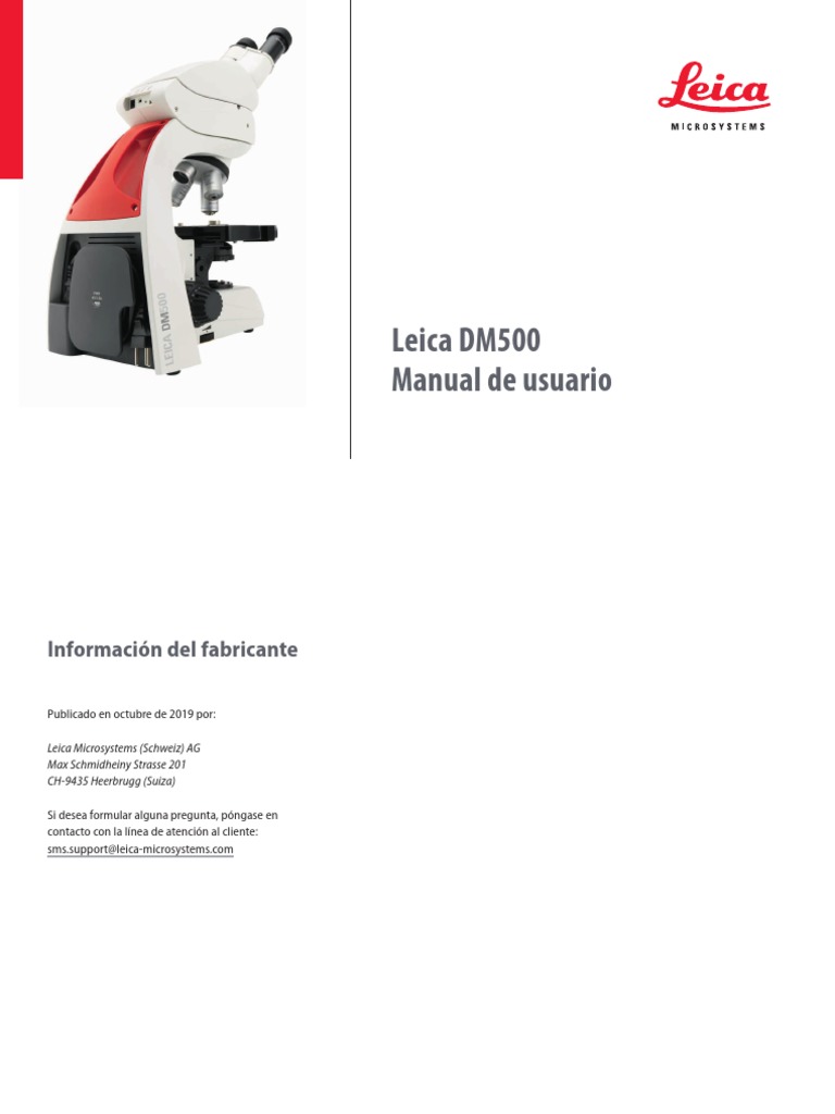 Leica DM500 UserManual ES | PDF | Ojo | Residuos