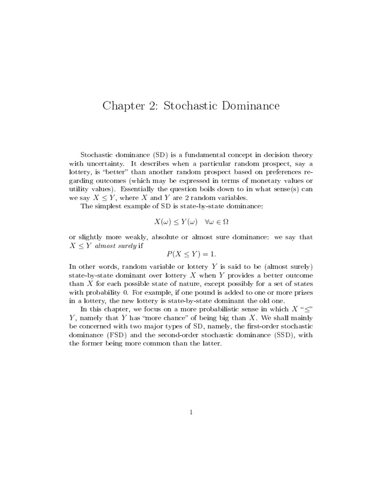 Understanding Stochastic Dominance: An Introduction to Key Concepts of ...