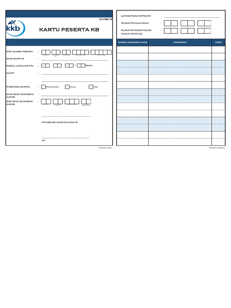 Formulir K I KB 15 | PDF