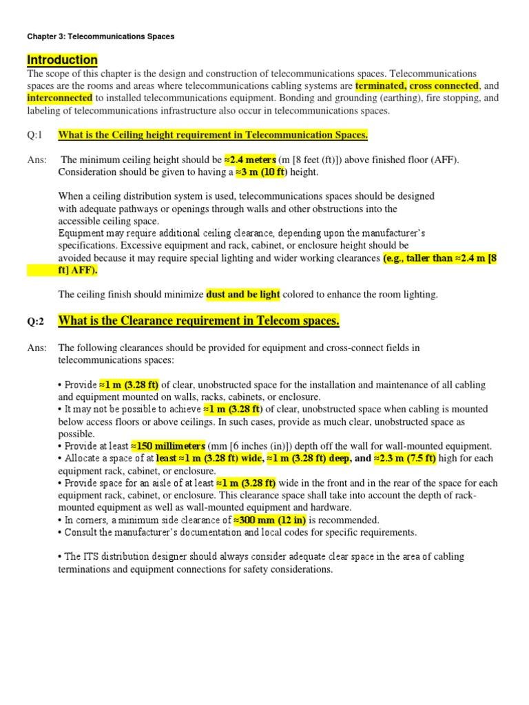 Design Considerations for Effective Telecommunications Spaces | PDF ...