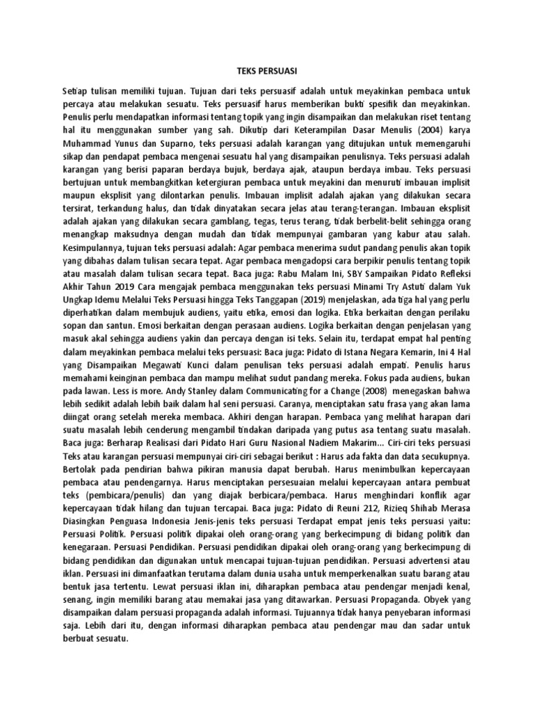 Teks Persuasi | PDF