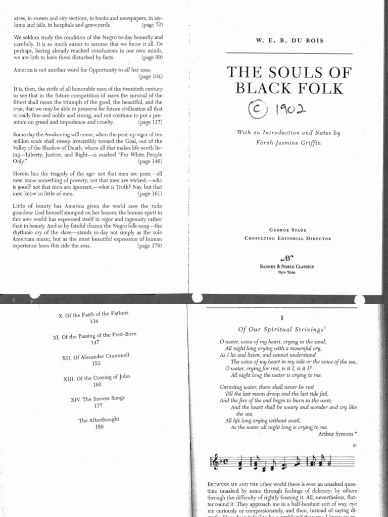 The Souls of Black Folk: W. E. B. Du Bois | PDF | Liberty