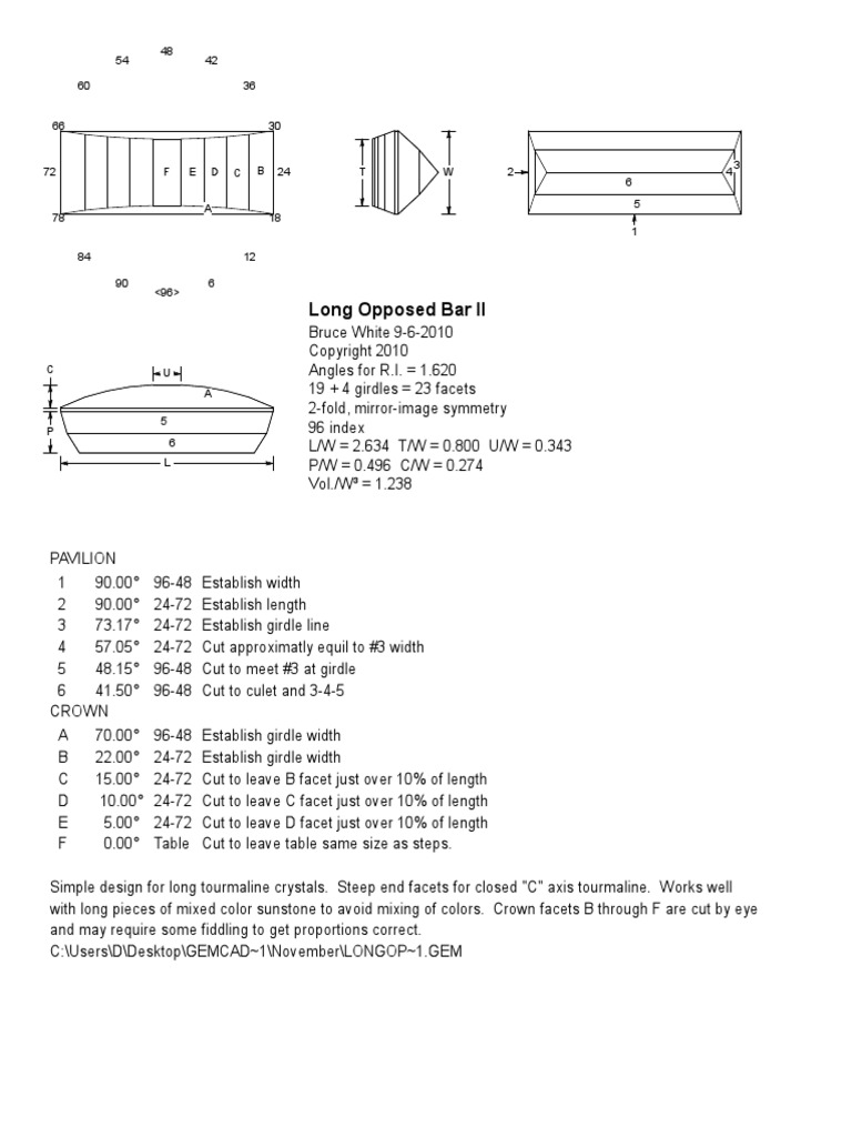 Long Opposed Bar II | PDF | Crystallography | Jewellery Components