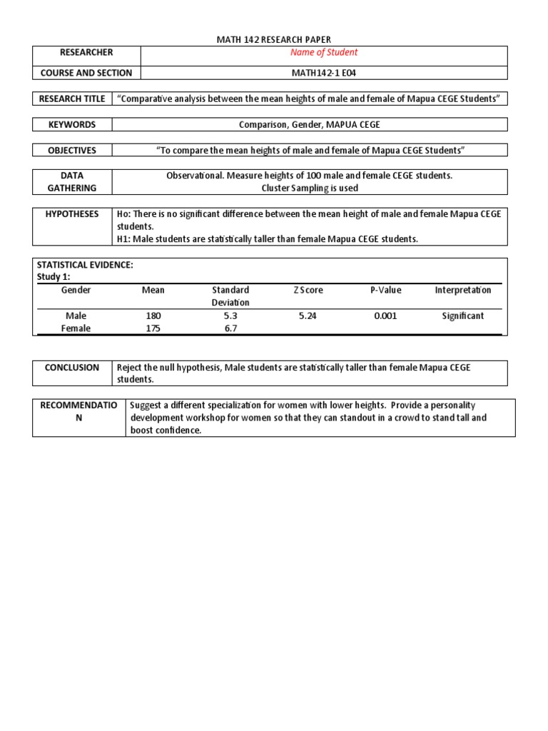 Researcher Course and Section Research Title Keywords Objectives Data ...