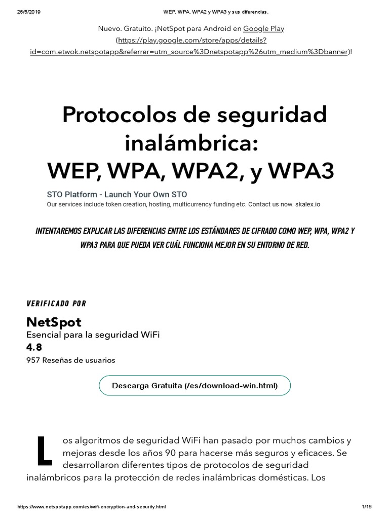 WEP, WPA, WPA2 y WPA3 y Sus Diferencias | PDF | Wifi | Comunicación segura
