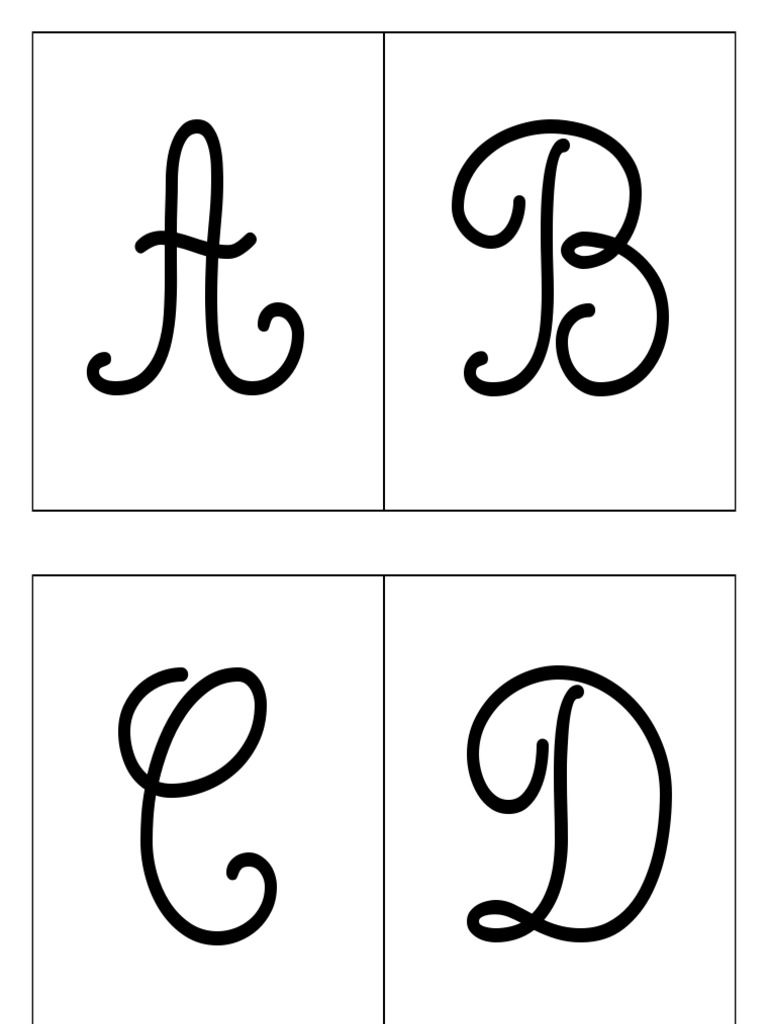Alphabet Majuscule Cursive A5 2 Par Page | PDF