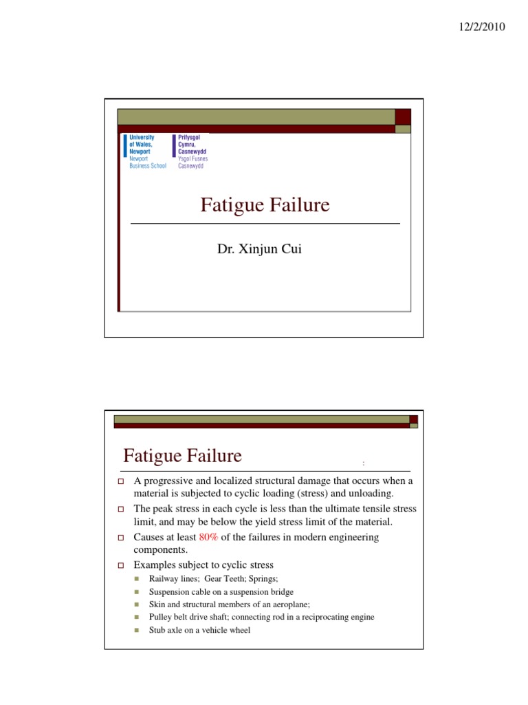 Fatigue PPT | PDF | Fatigue (Material) | Strength Of Materials