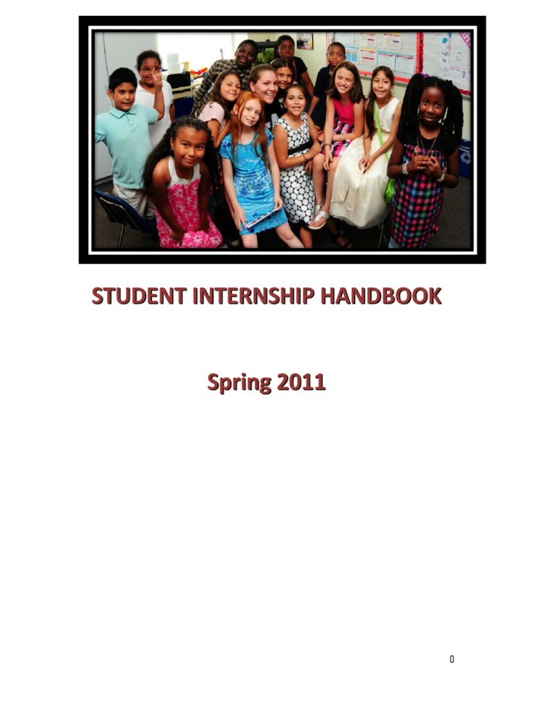 ALL PROGRAMS Student Teaching Internship Handbook 2010-2011 32084 | PDF