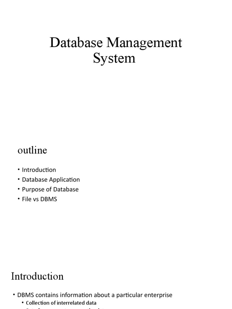 Introduction To DBMS | PDF | Database Transaction | Databases