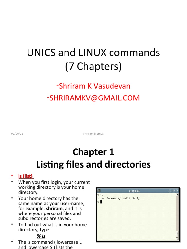 UNIX and LINUX Commands | PDF | Computer File | Data Management