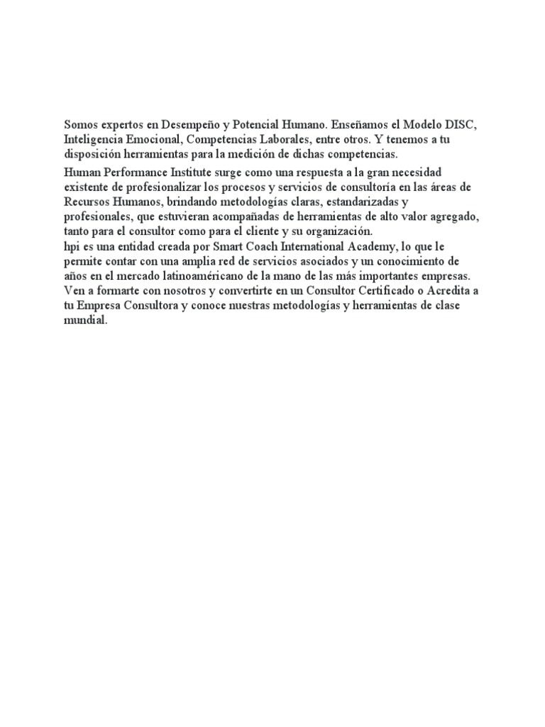 Human Performance Institute Pdf