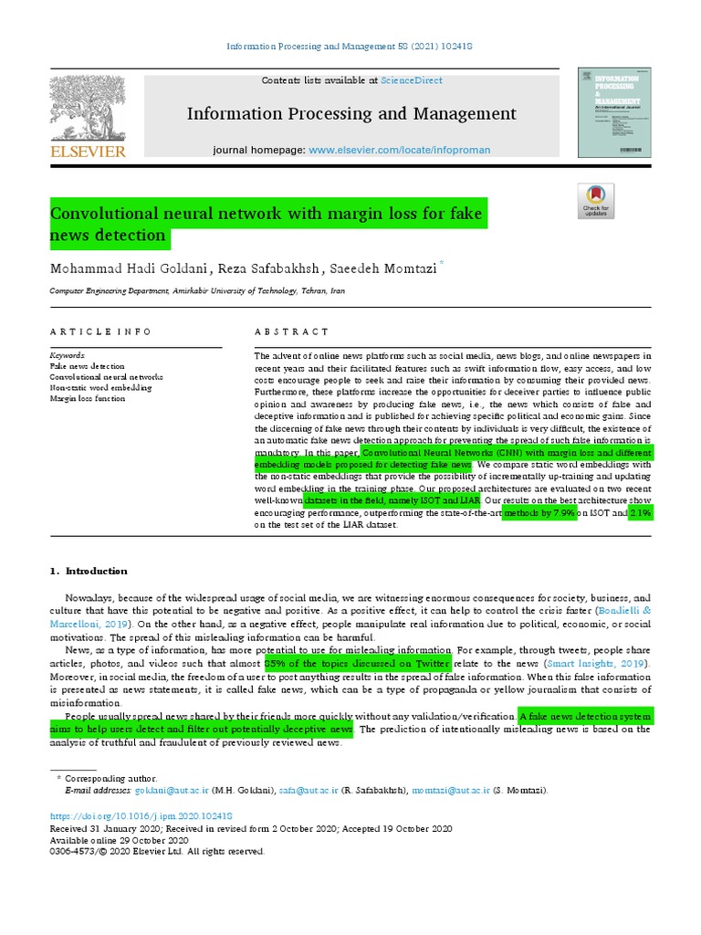 2-Convolutional Neural Network With Margin Loss For Fake News Detection ...
