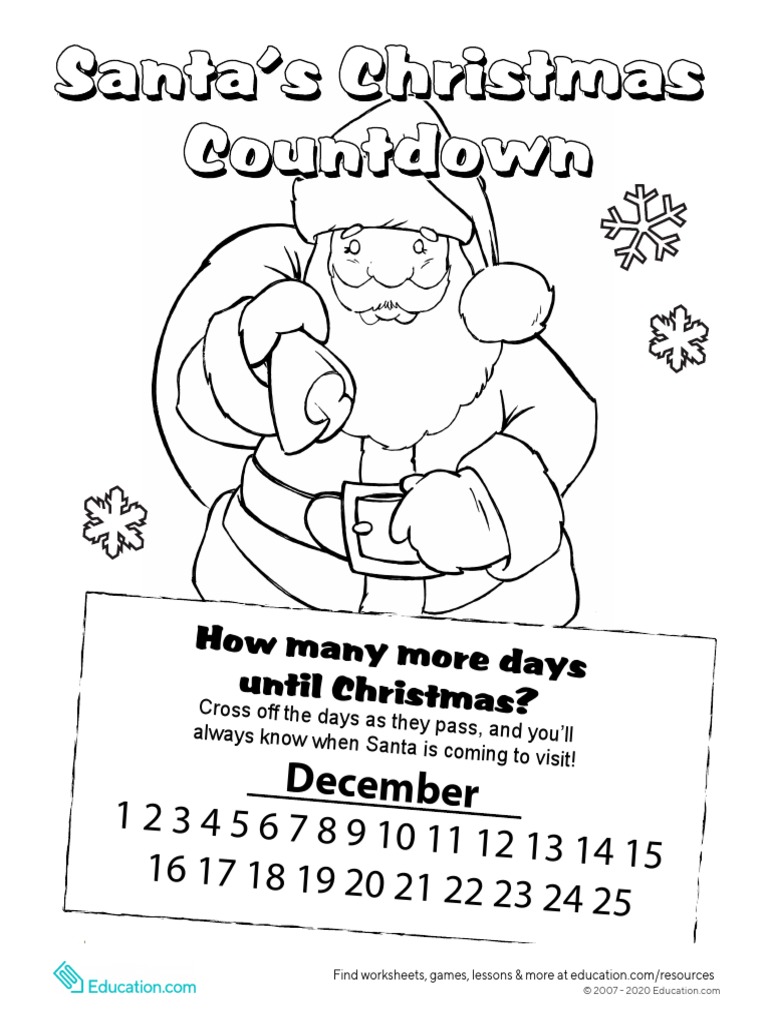 Santa's Christmas Santa's Christmas Countdown Countdown | PDF