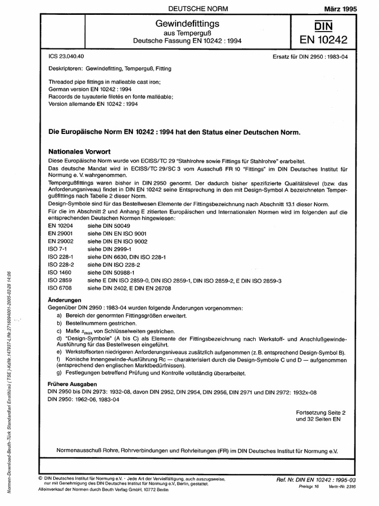 Din en 10242 | PDF