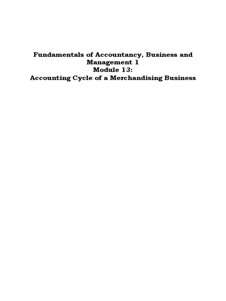 Posting Transactions in Merchandising Ledger | PDF | Debits And Credits ...