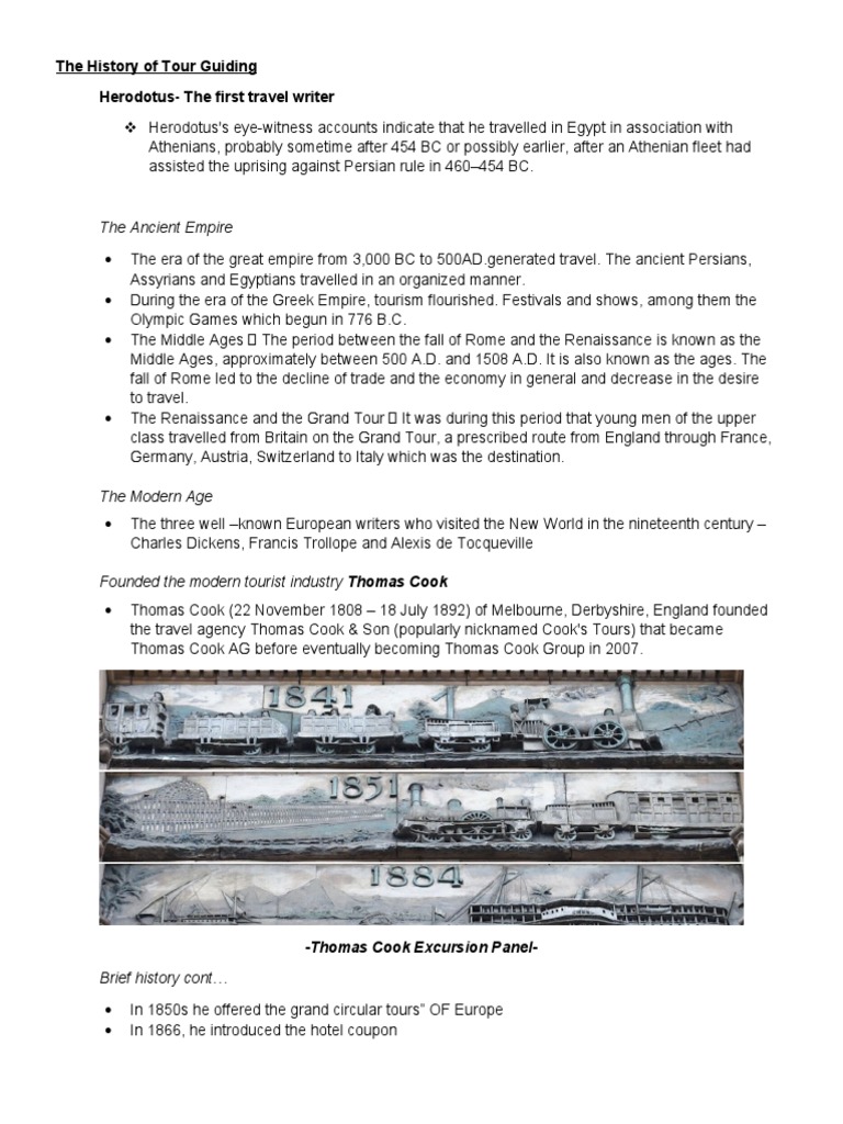 The Evolution of Tourism and the Emergence of the Modern Tour Guide ...