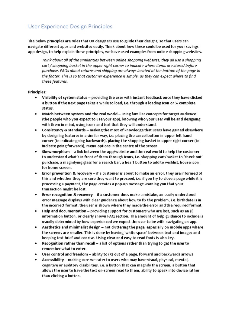 User Experience Design Principles | Download Free PDF | Icon (Computing ...