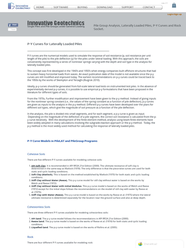 P-Y Curves Methods - Laterally Loaded Piles | PDF | Geotechnical ...