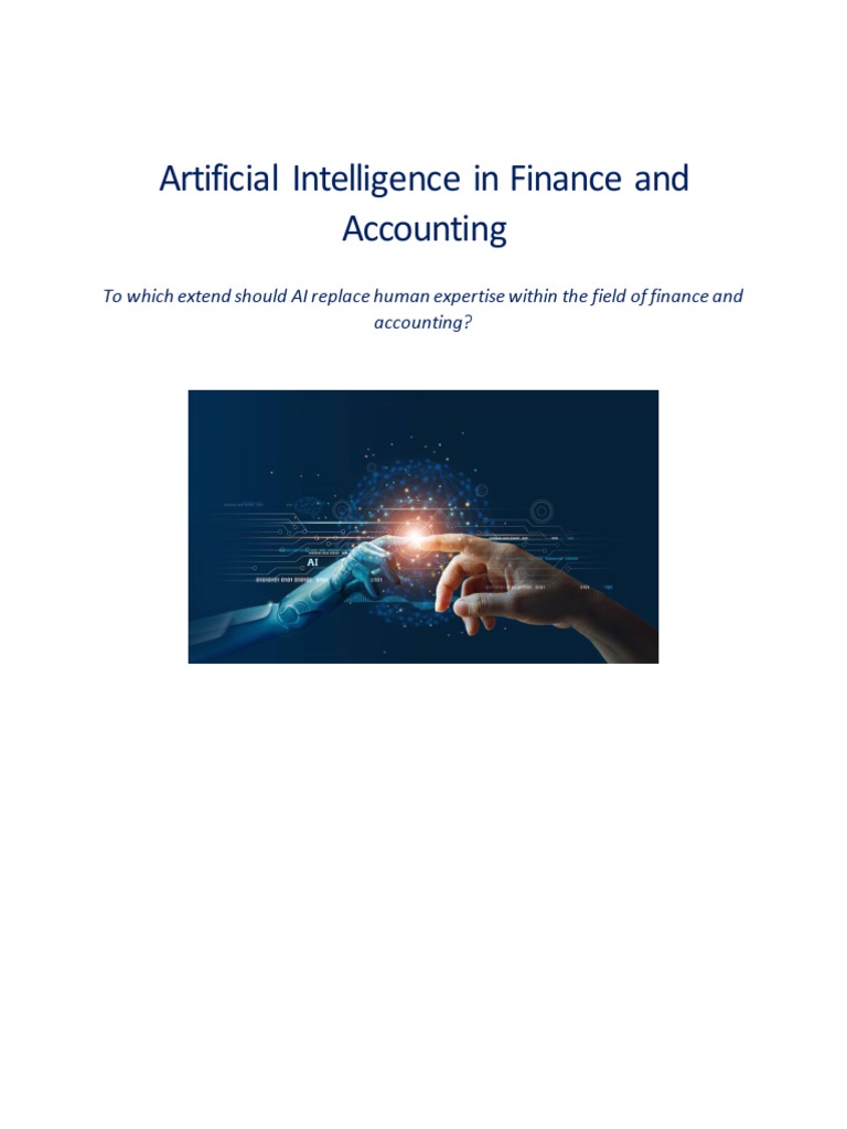 AI's Role in Finance and Accounting | PDF | Artificial Intelligence ...
