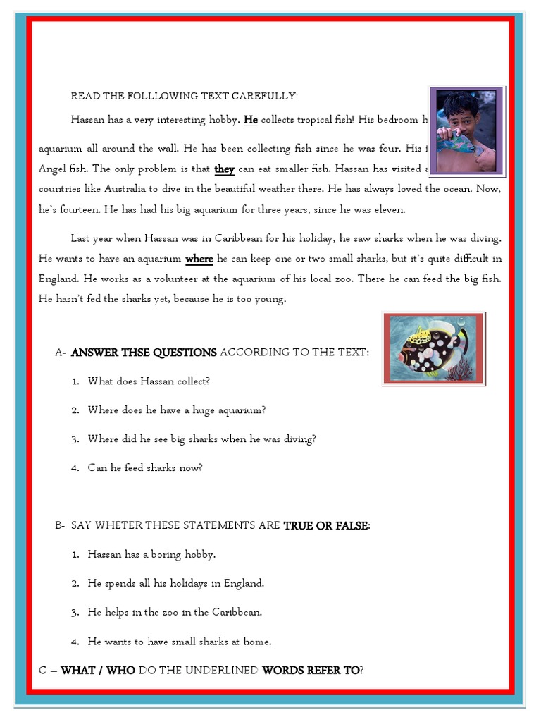 Read The Folllowing Text Carefully | PDF