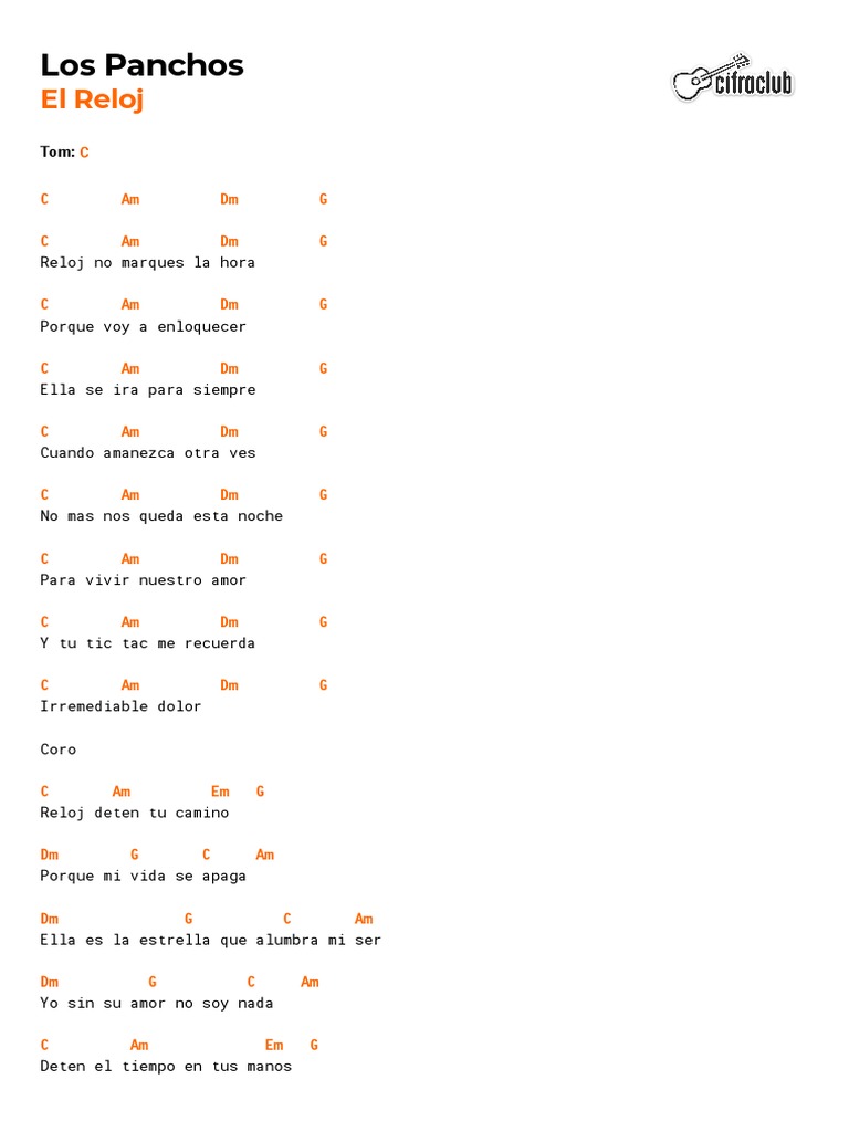 Cifra Club - El Reloj - Los Panchos | PDF