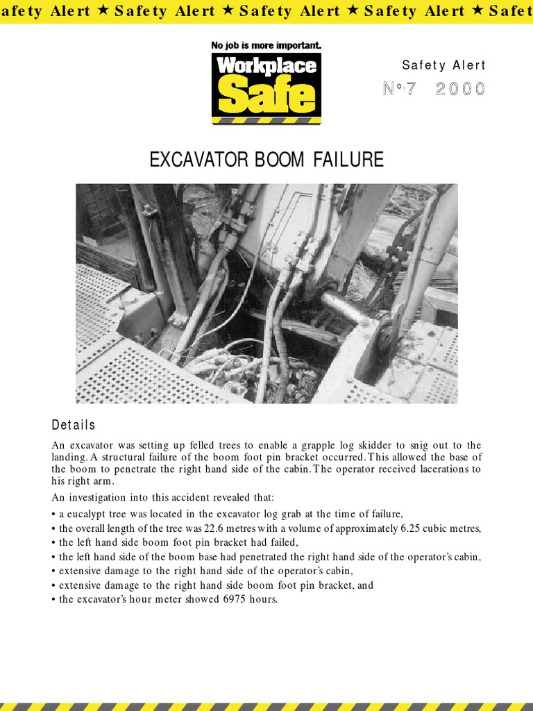 Excavator Boom Failure: Details | PDF