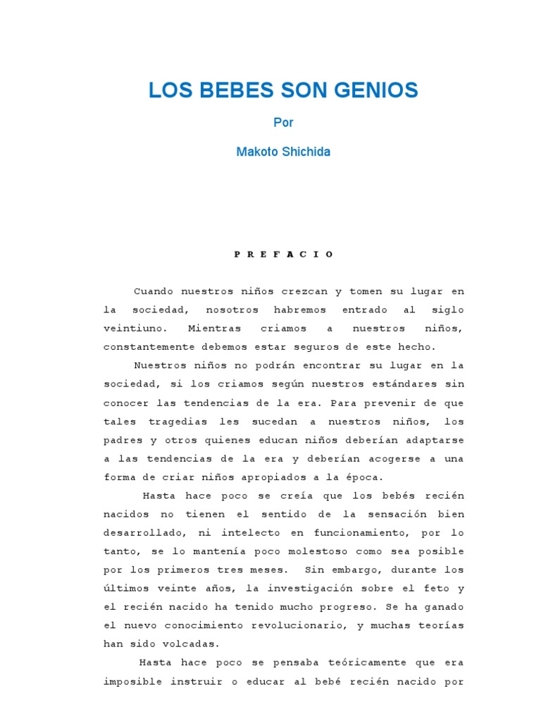 069 - Los Bebes Son Genios - Pedaggogia 3000 | PDF | Cerebro | Neurona