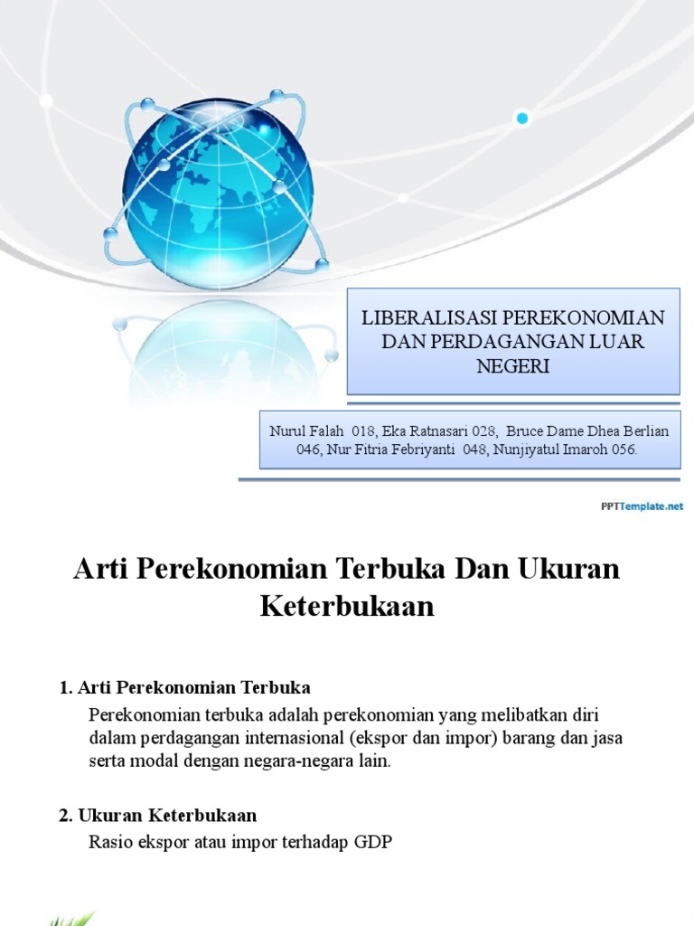 Liberalisasi Ekonomi & Perdagangan | PDF