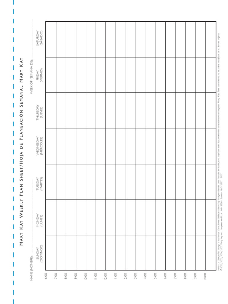Spanish WeeklyPlanSheet | PDF