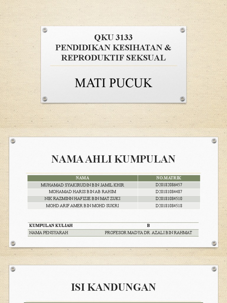 Mati Pucuk | PDF