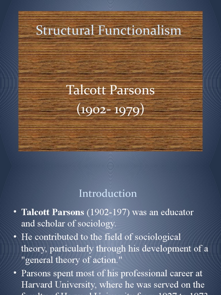 Talcott Parsons | PDF